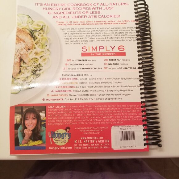 Kitchen | Hungry Girl Simply 6 All Natural Recipes Spiral Cookbook ...